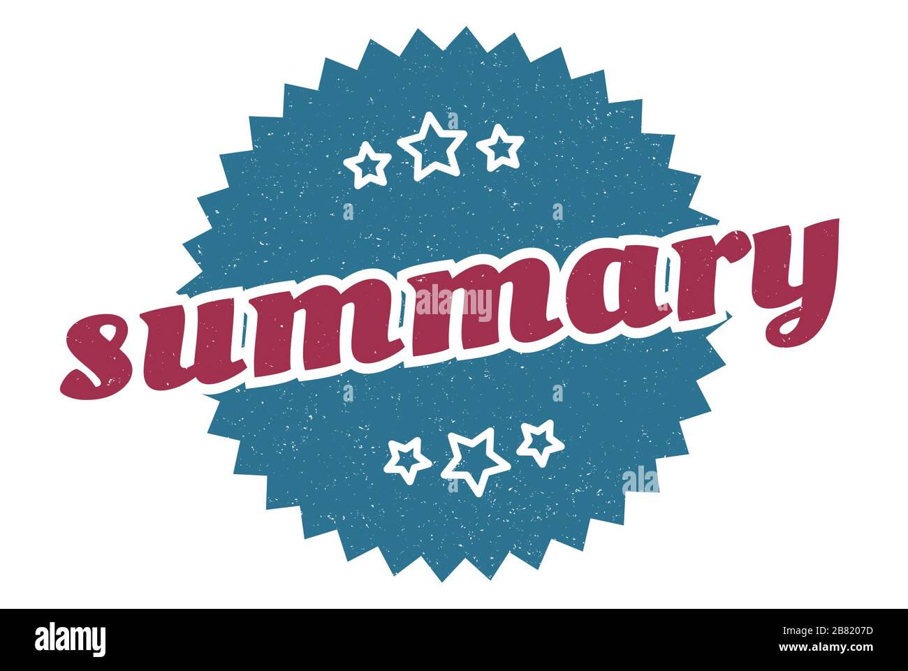 summary sign. summary round vintage retro label. summary Stock Vector ...