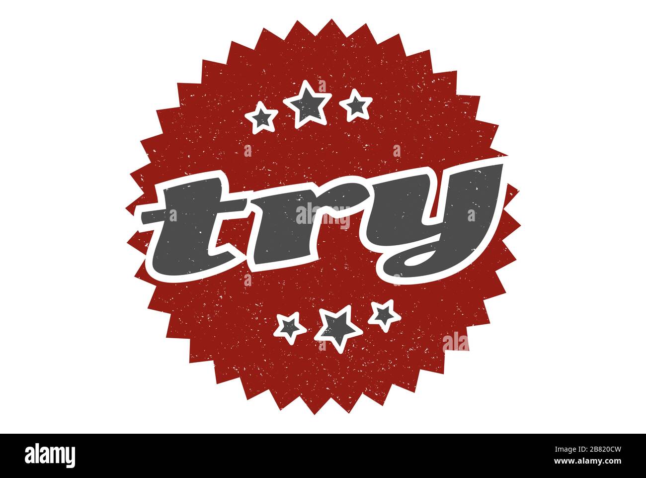 try sign. try round vintage retro label. try Stock Vector Image & Art ...