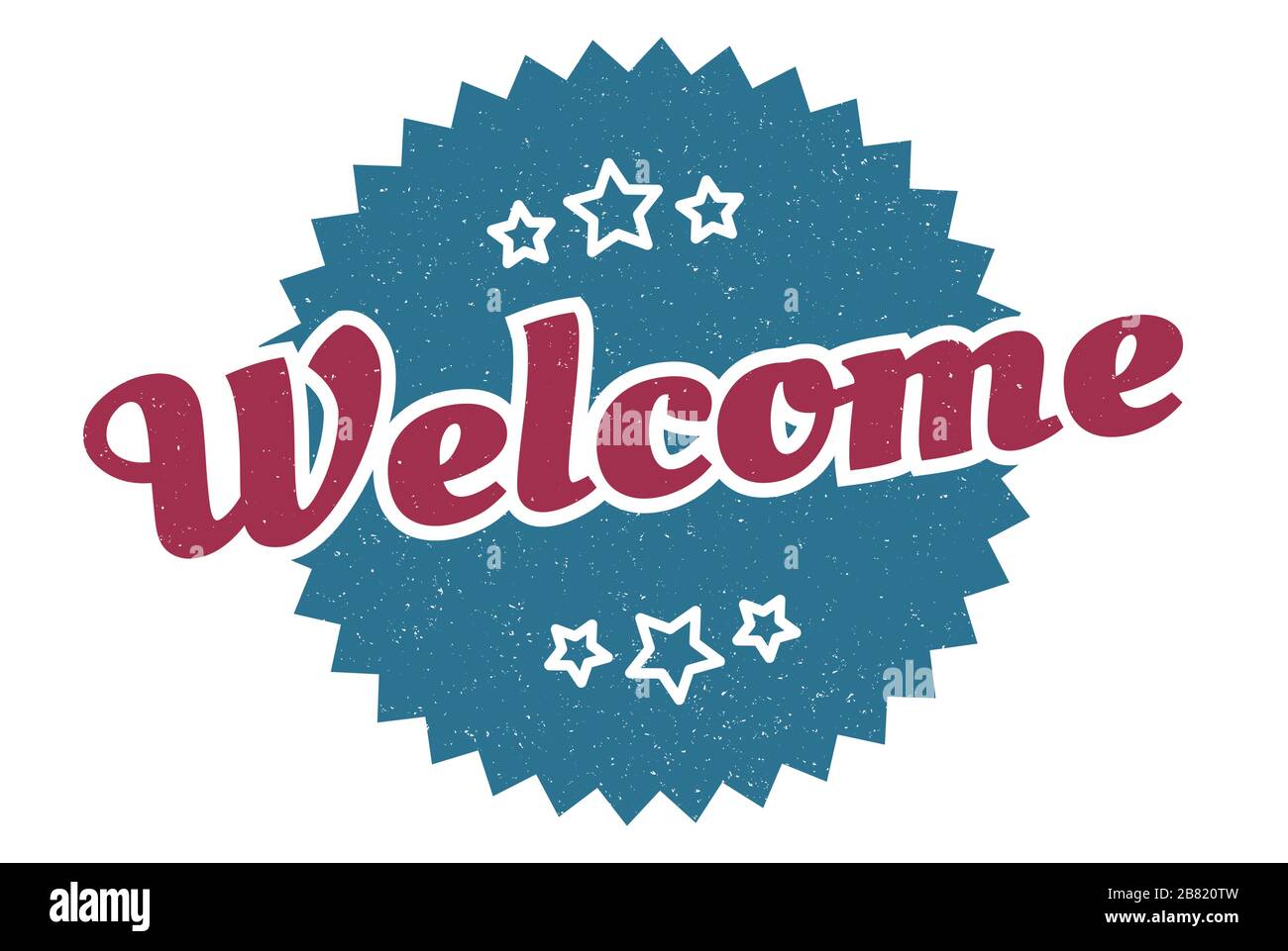welcome sign. welcome round vintage retro label. welcome Stock Vector ...