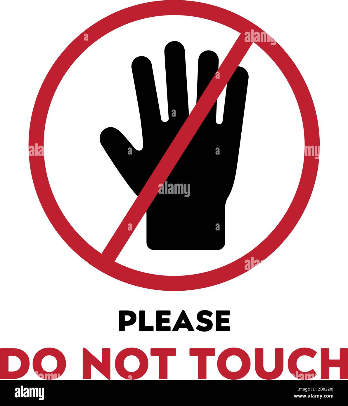 Please Do Not Touch Art Sign