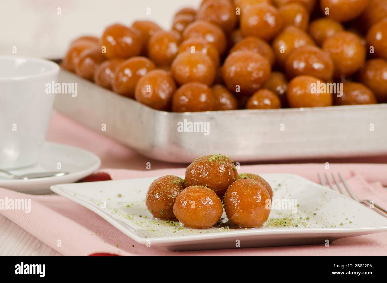 Lokma - traditional turkish pastry stock photo Stock Photo - Alamy