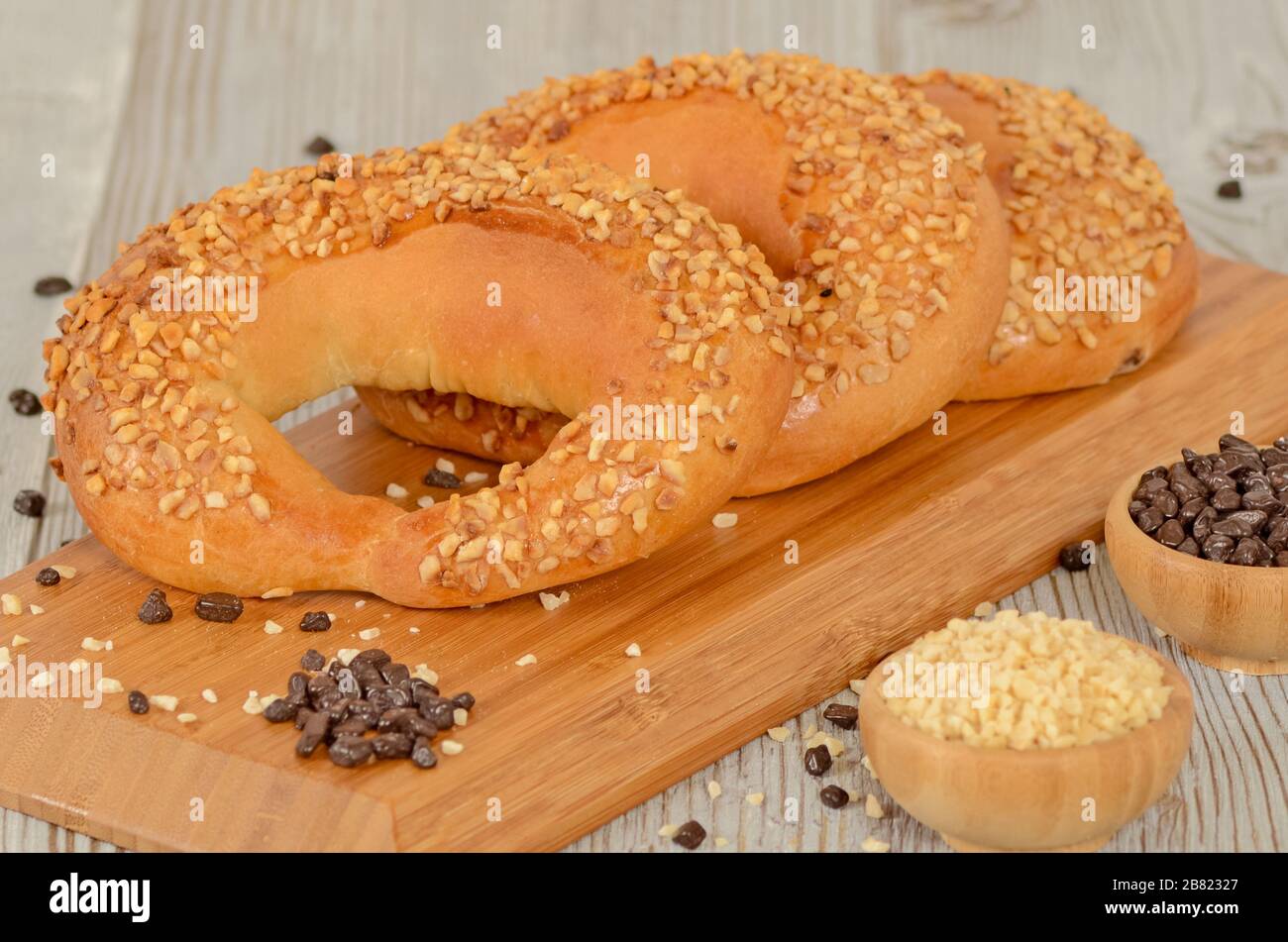 Turkish pastry from turkish cuisine (acma, Pogaca, Simit Stock Photo ...