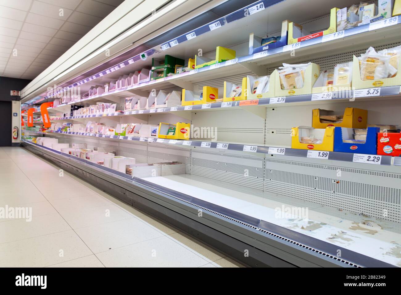 Paper goods products empty shelf shelves shelving hi-res stock ...