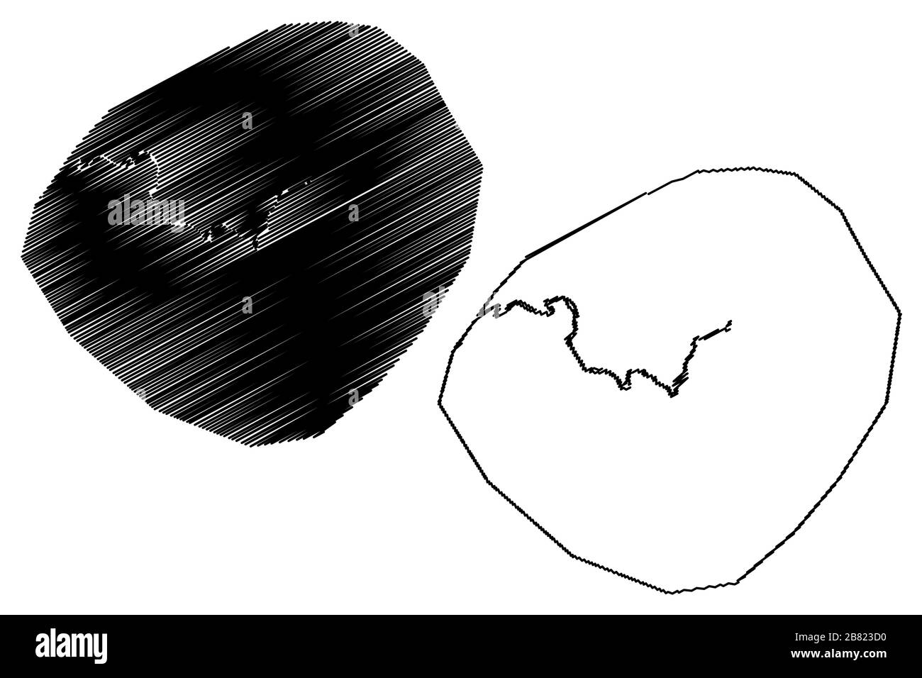 Palikir City (Federated States of Micronesia, Pohnpei) map vector ...