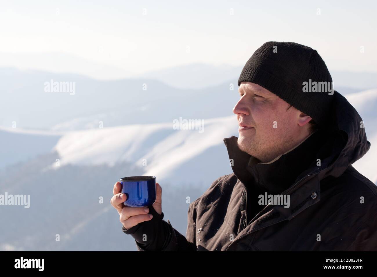 Mans face in sunlight hi-res stock photography and images - Alamy