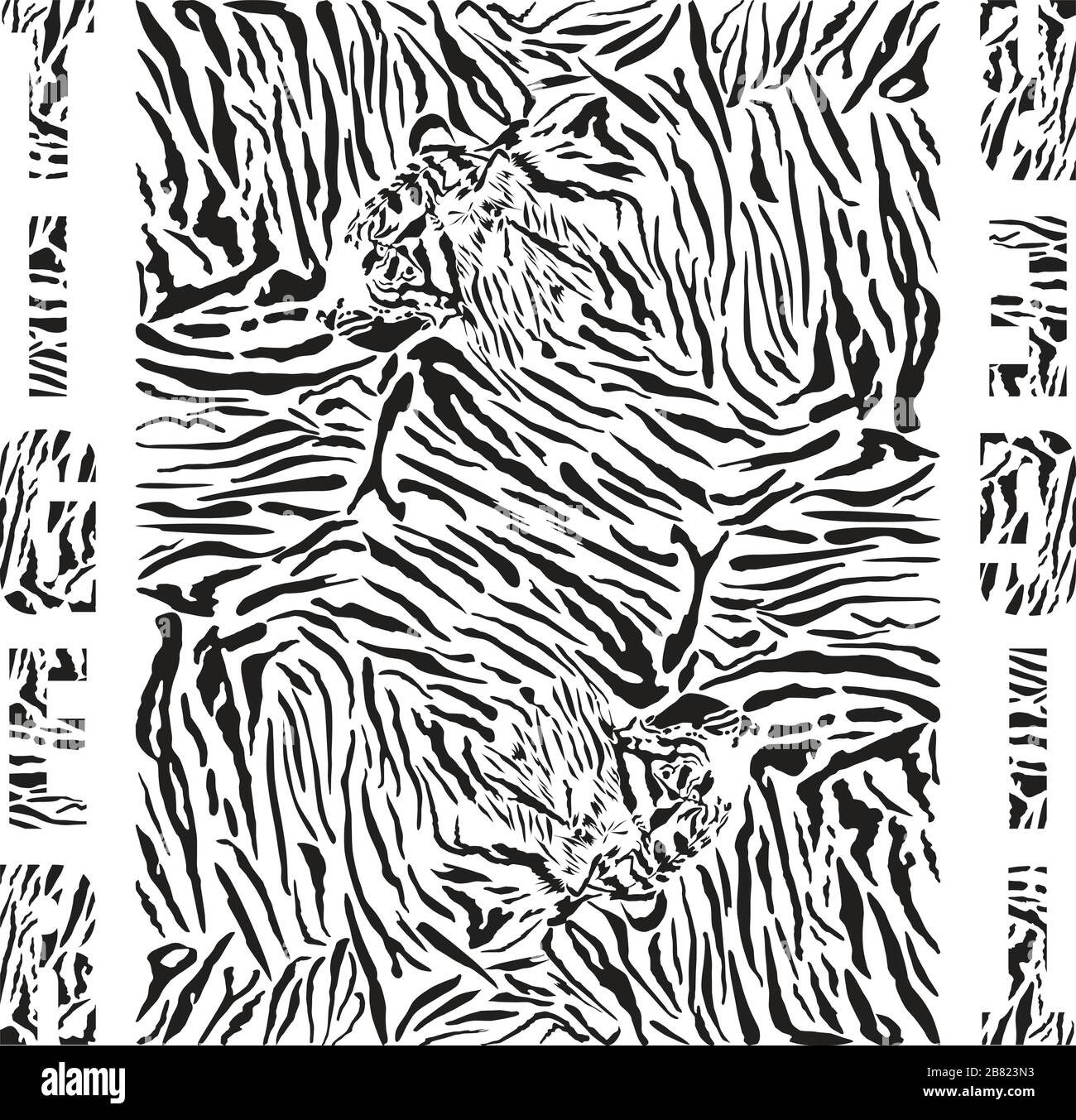 Pattern Tiger background Stock Vector Image & Art - Alamy