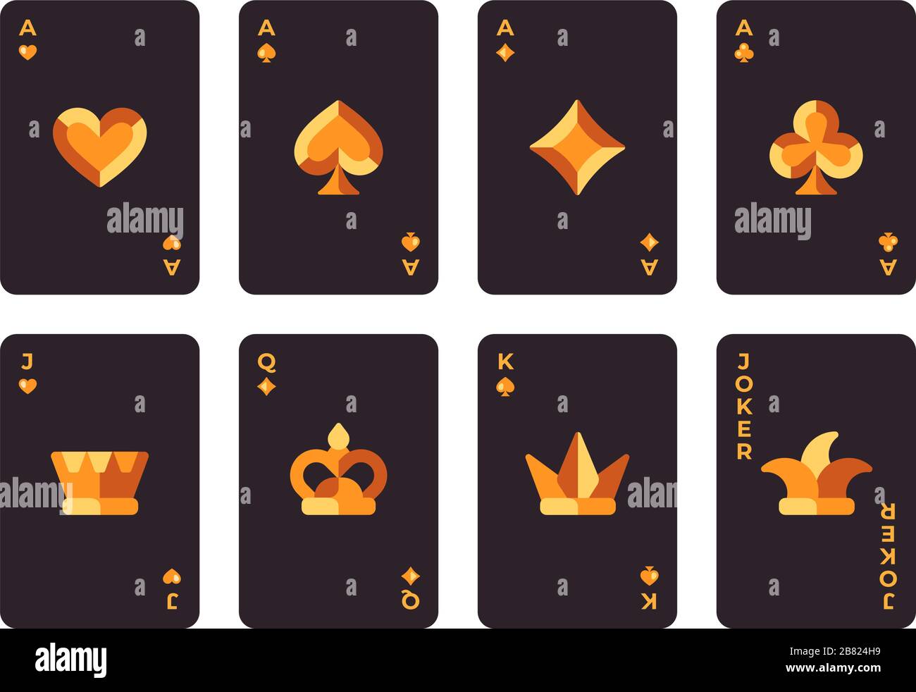Poker cards vector vectors hi-res stock photography and images - Alamy