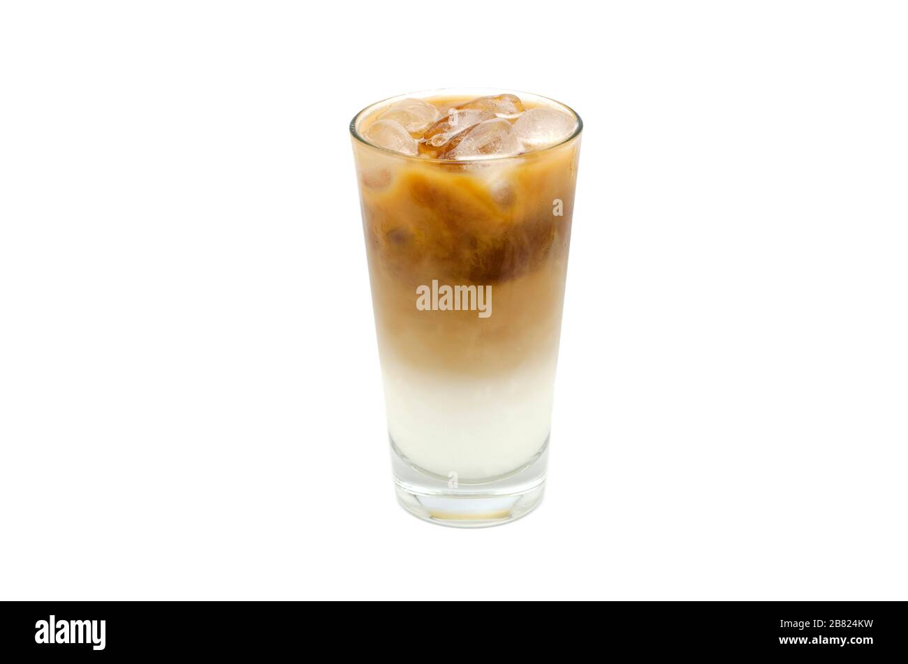 ice latte on white background 3 Stock Photo - Alamy