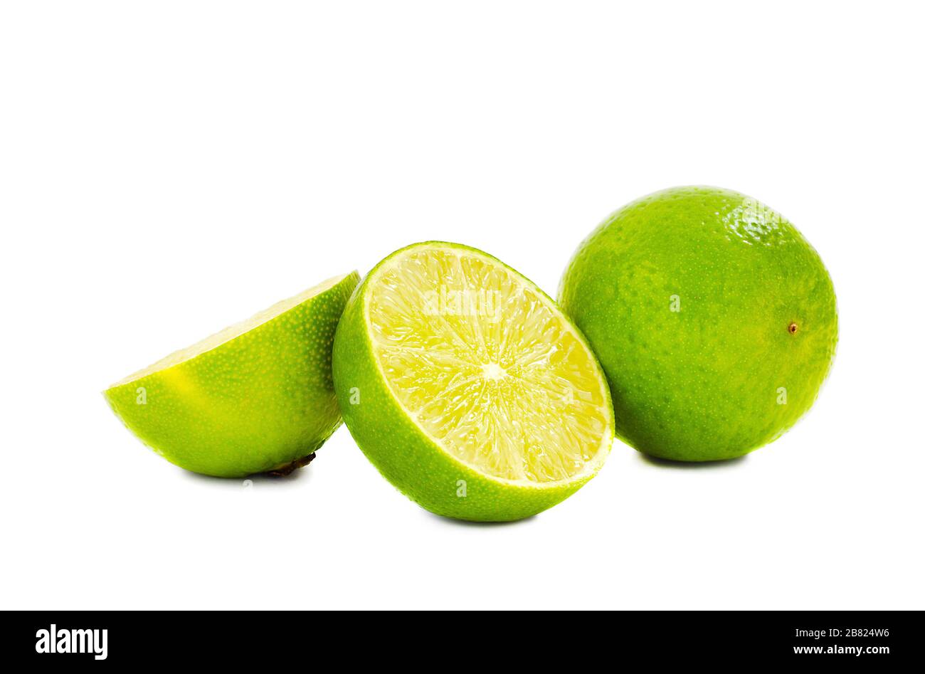 lime cut on a white background Stock Photo - Alamy