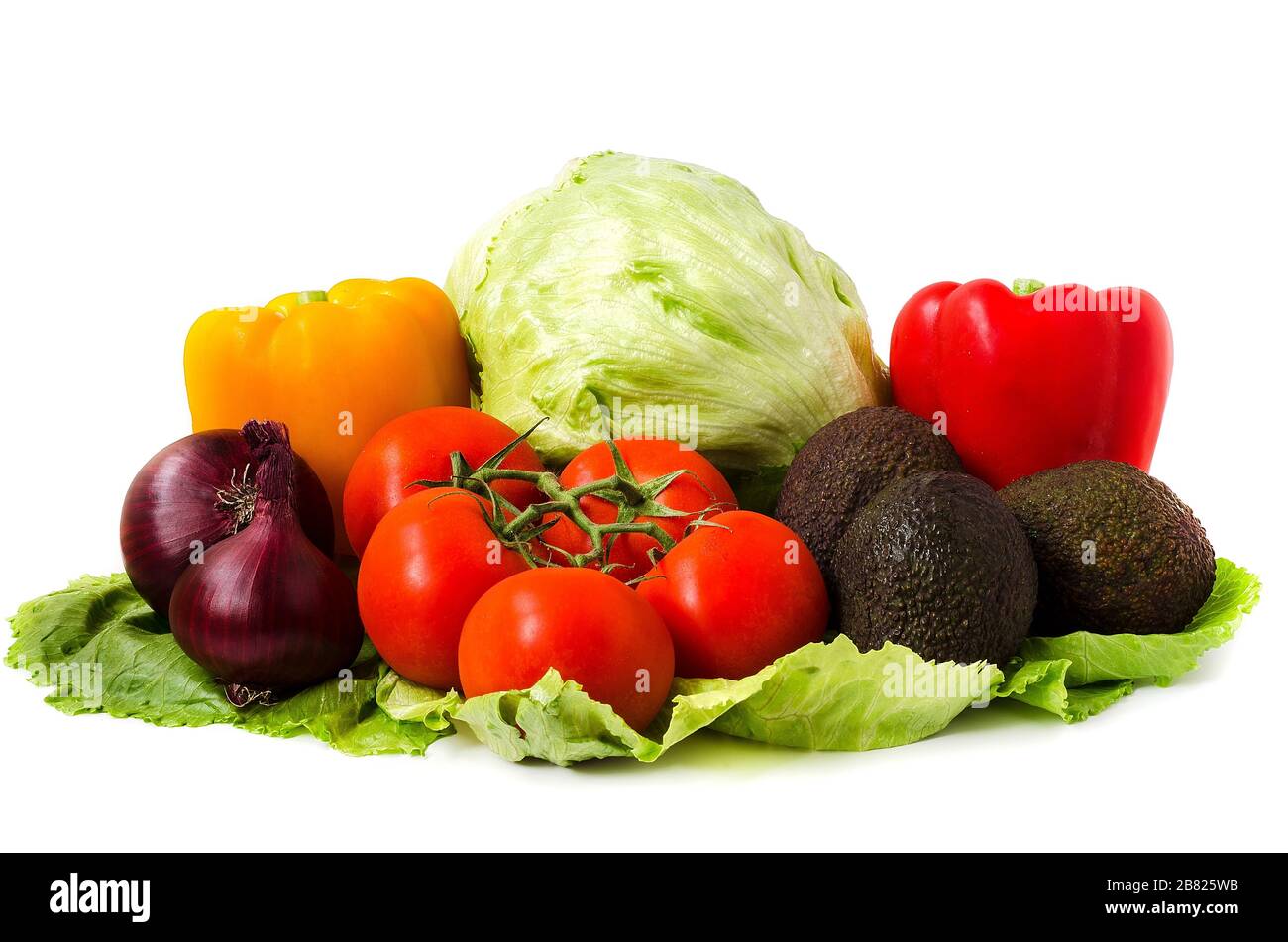vegetables on a white background Stock Photo - Alamy