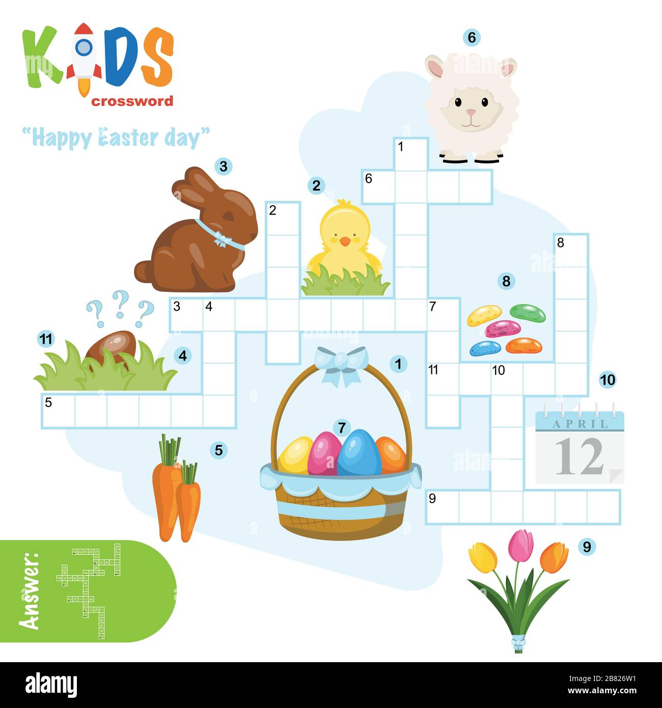 Crossword game children spring hi-res stock photography and images - Alamy