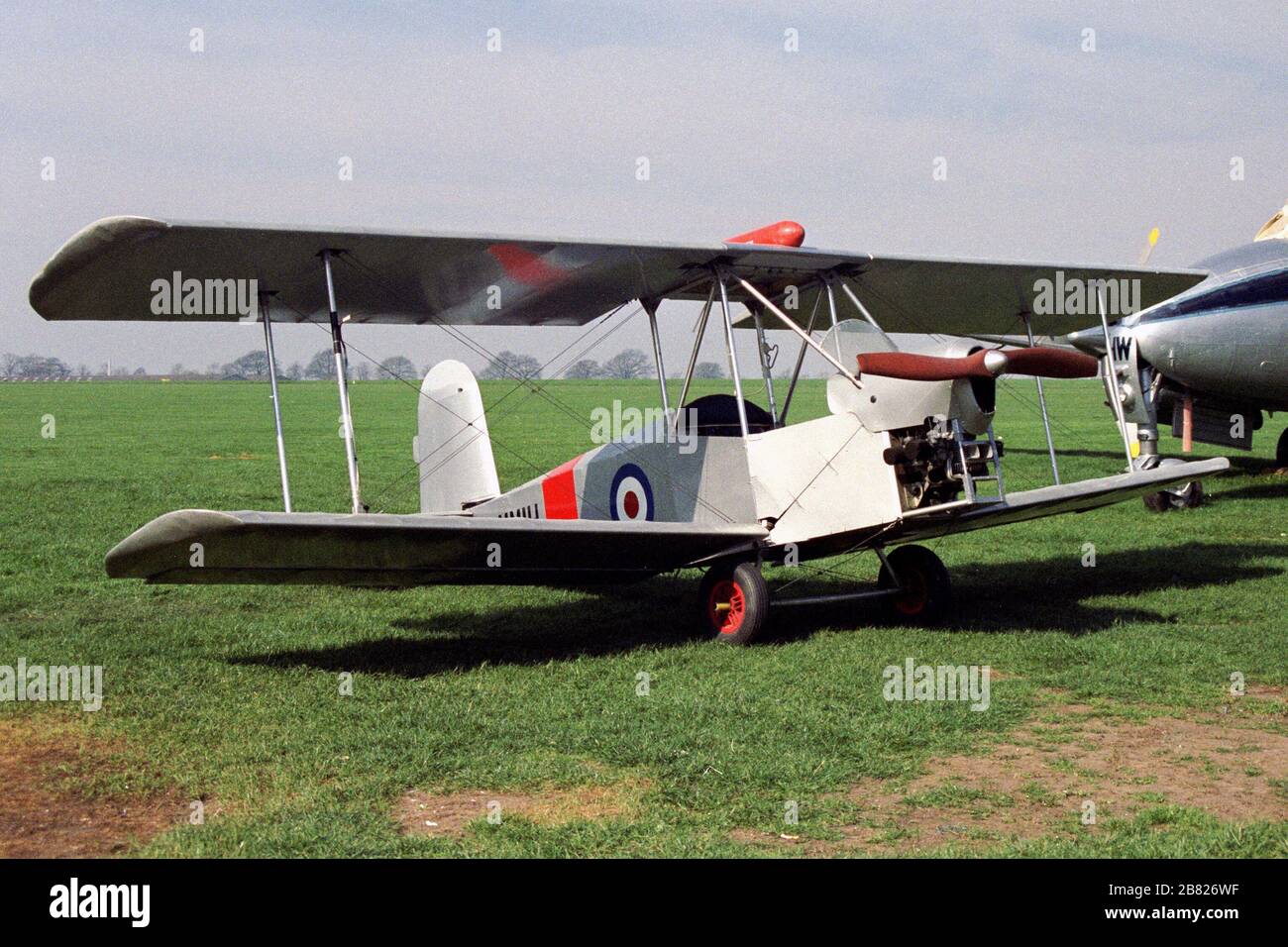 A home built biplane at Sywell Aerodrome, Northamptonshire in 1990 ...