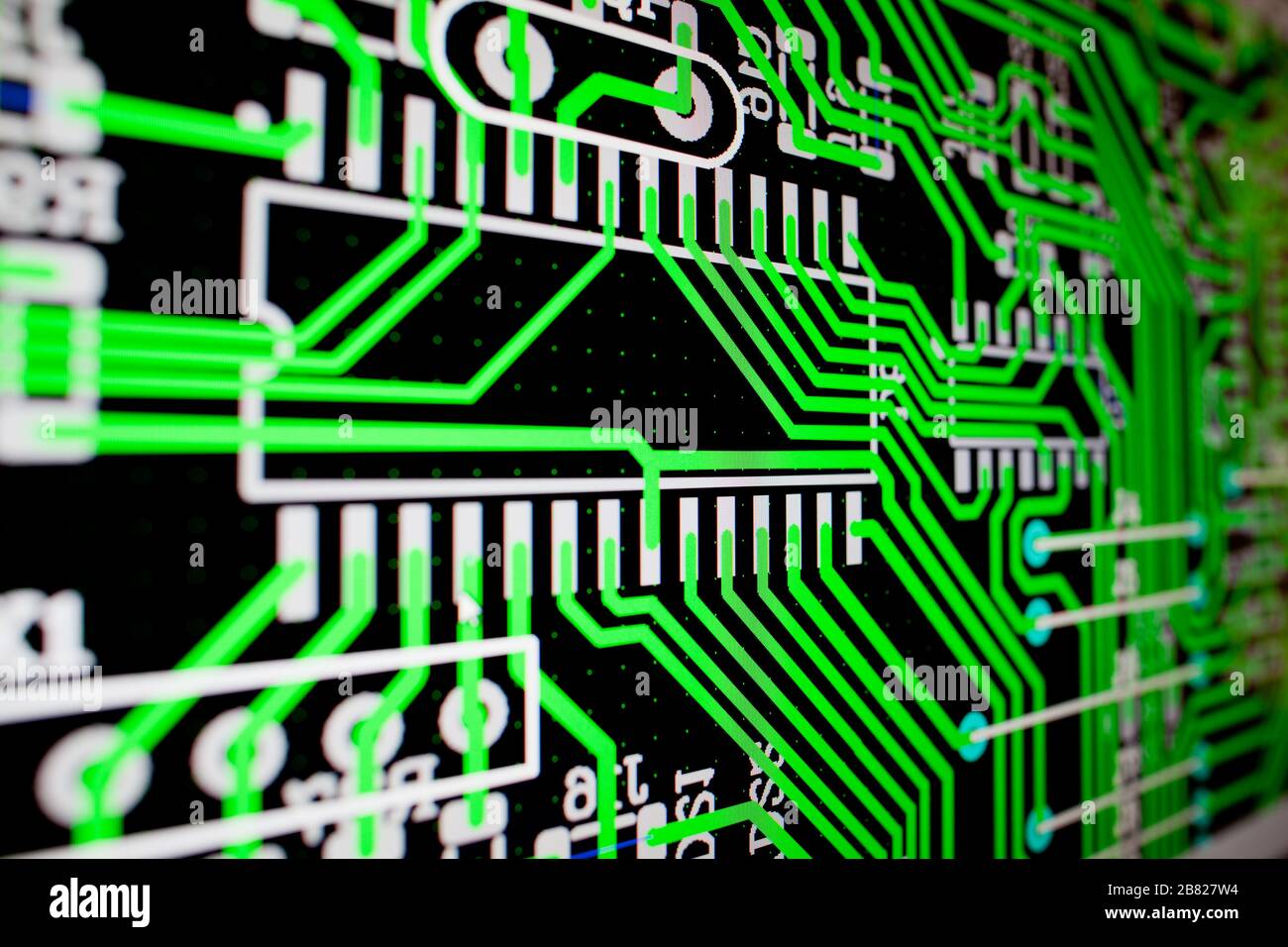 Development of an electronic board on PC screen Stock Photo - Alamy
