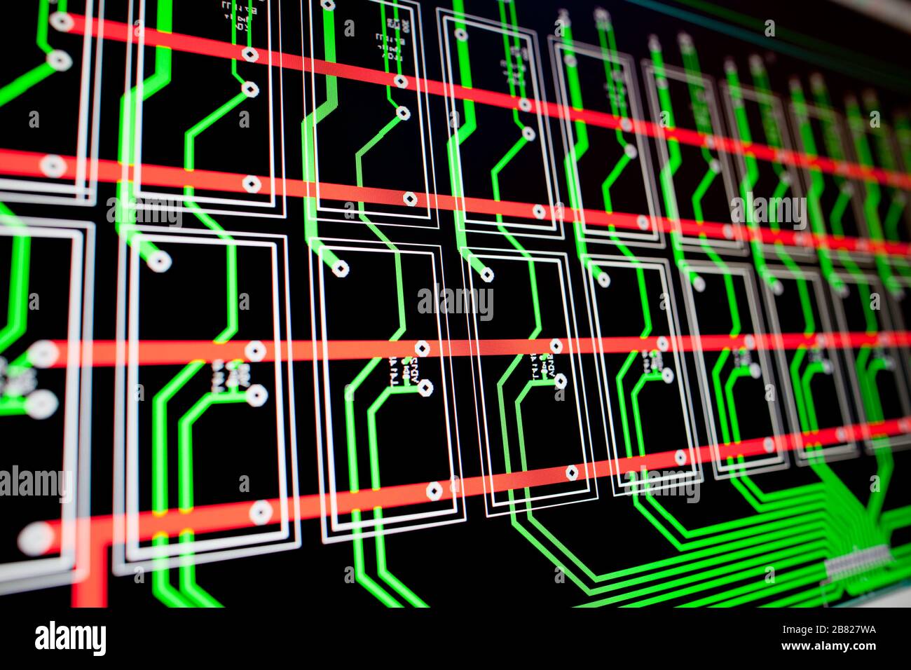 Development of an electronic board on PC screen Stock Photo - Alamy