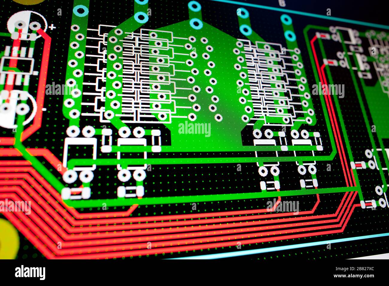 Development of an electronic board on PC screen Stock Photo - Alamy
