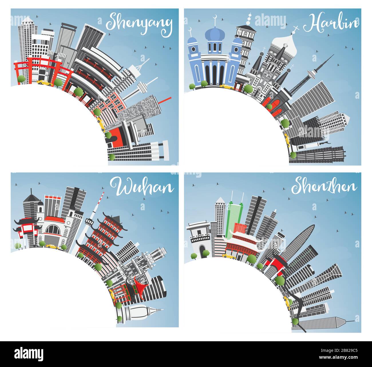 Modern chinese city of shenzhen Stock Vector Images - Alamy