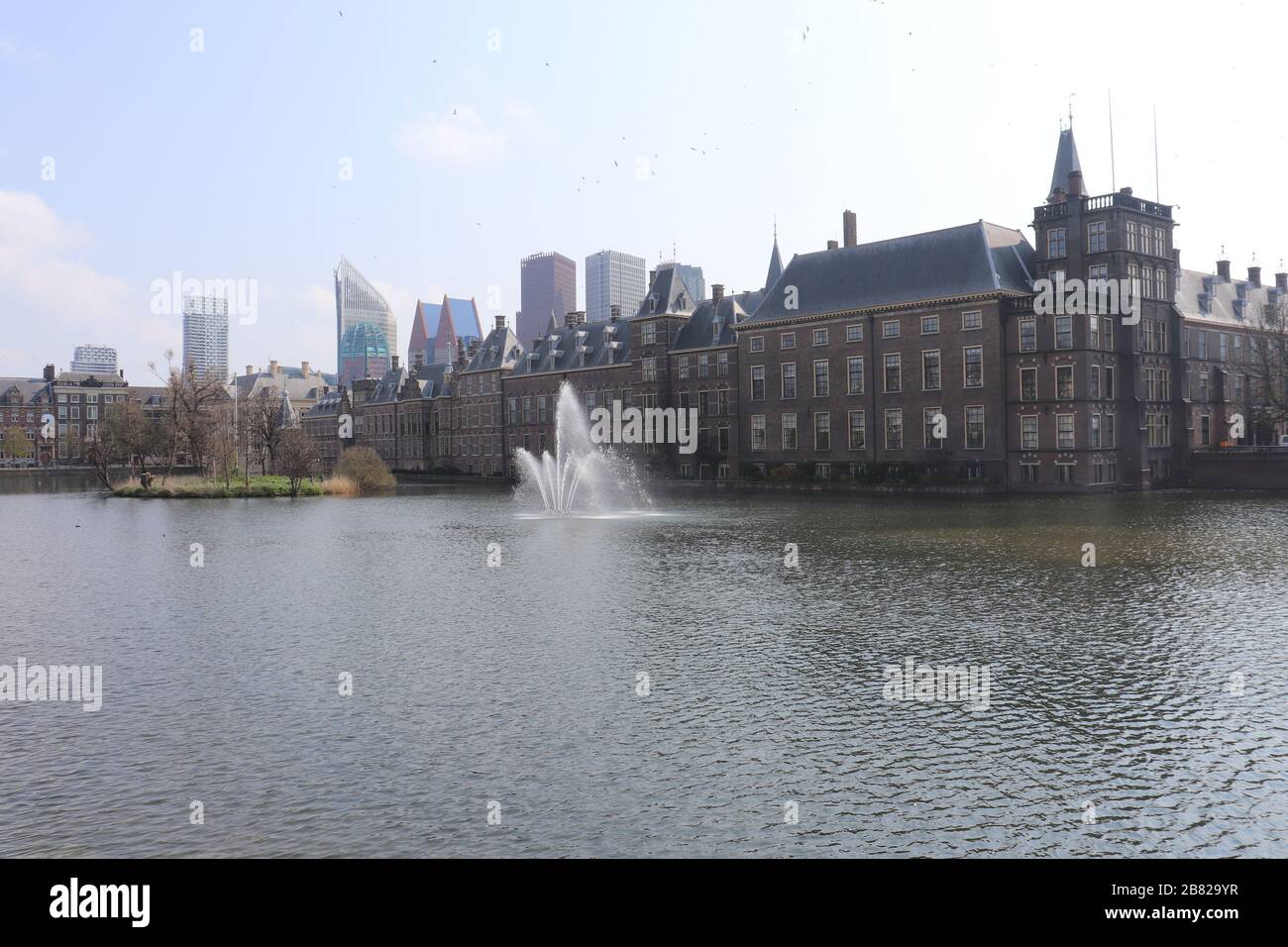 The Dutch Parliament building, Binnenhof Palace, in the city of The ...