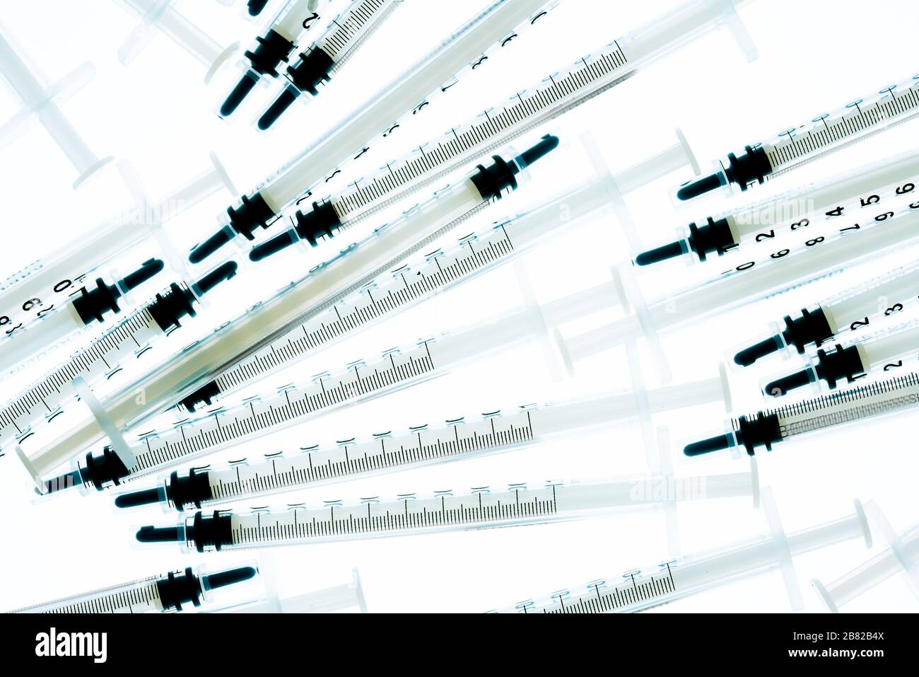 Tuberculin Injection syringes on white background Stock Photo - Alamy