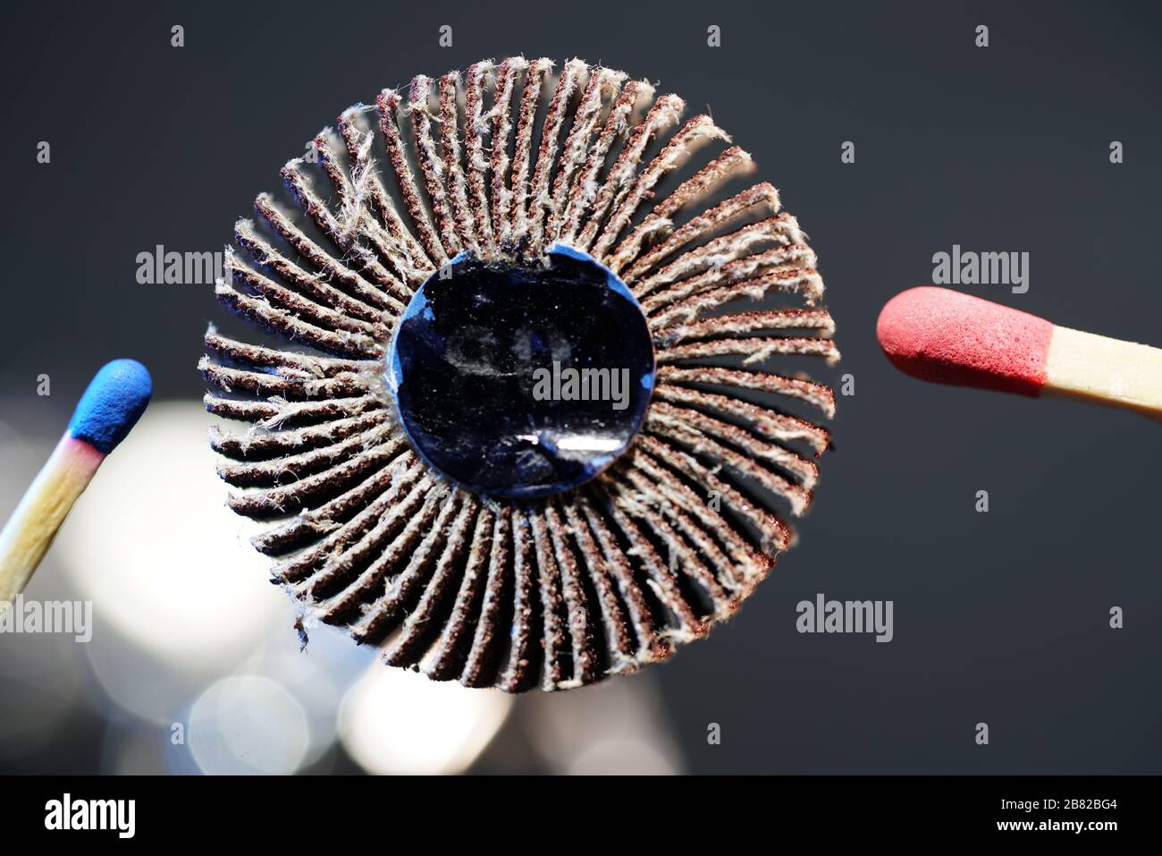 Lit matches and blown out in the studio photographed with colorful ...