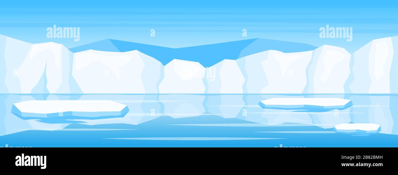 winter arctic ice landscape Stock Vector Image & Art - Alamy