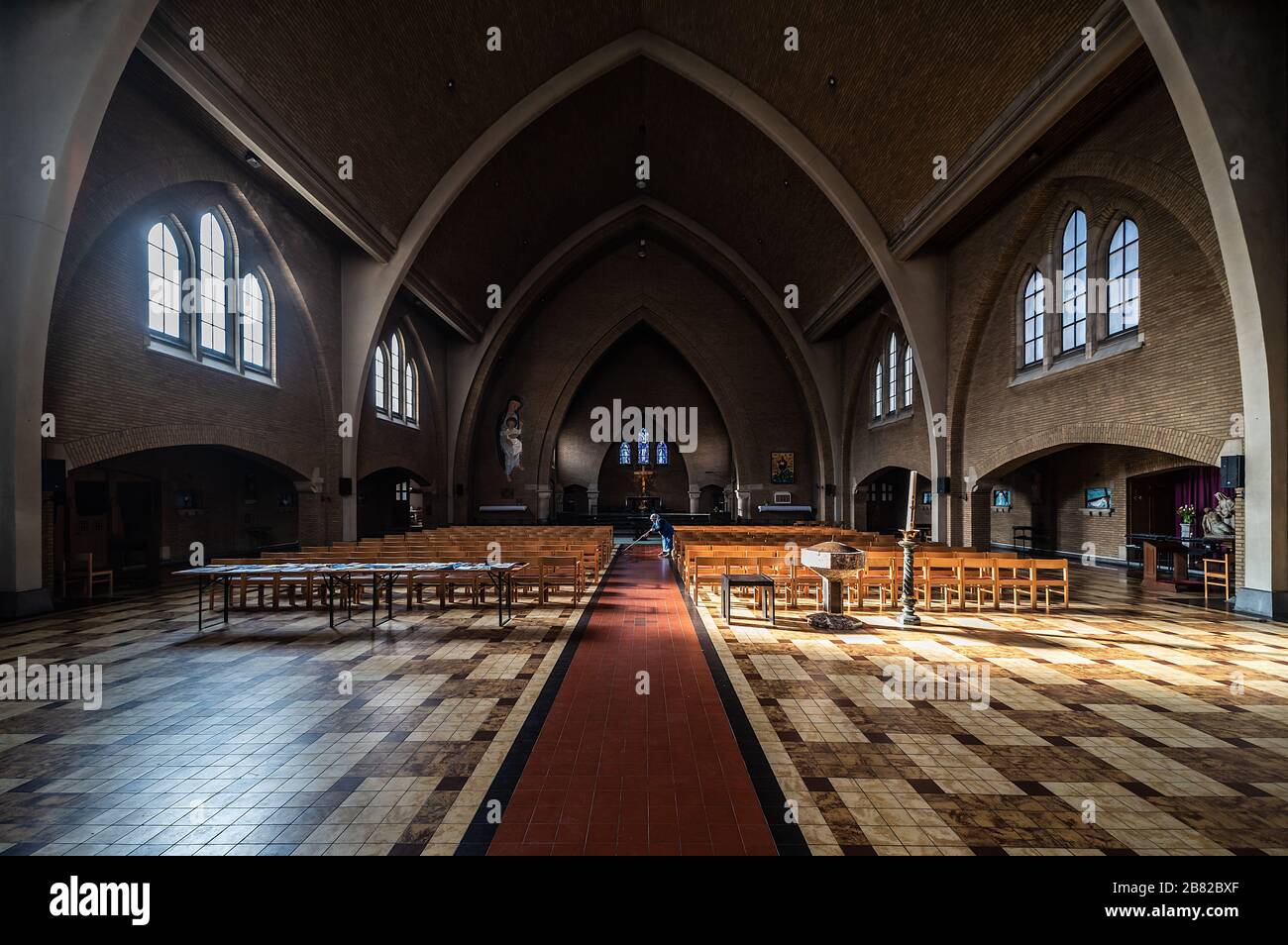 Modern catholic church interior hi-res stock photography and images - Alamy