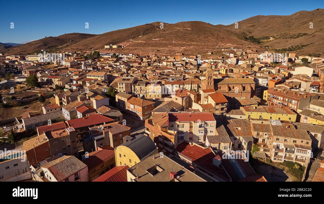 Brea de Aragon village in Zaragoza province, Spain Stock Photo - Alamy