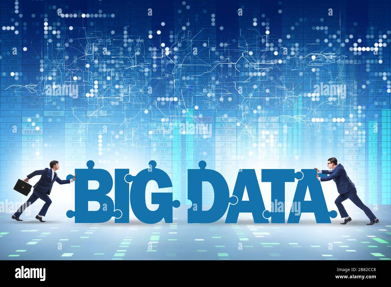 The big data concept with jigsaw puzzle pieces Stock Photo - Alamy