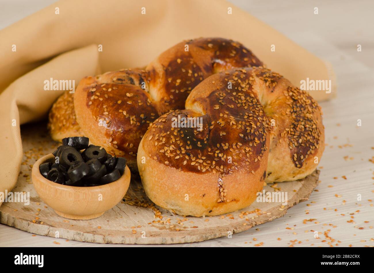 Turkish pastry from turkish cuisine (acma, Pogaca, Simit Stock Photo ...