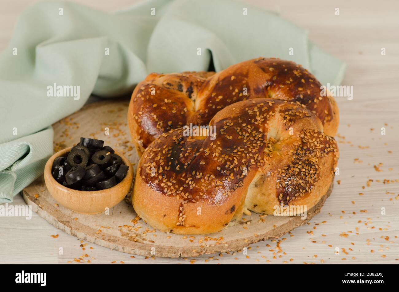 Turkish pastry from turkish cuisine (acma, Pogaca, Simit Stock Photo ...