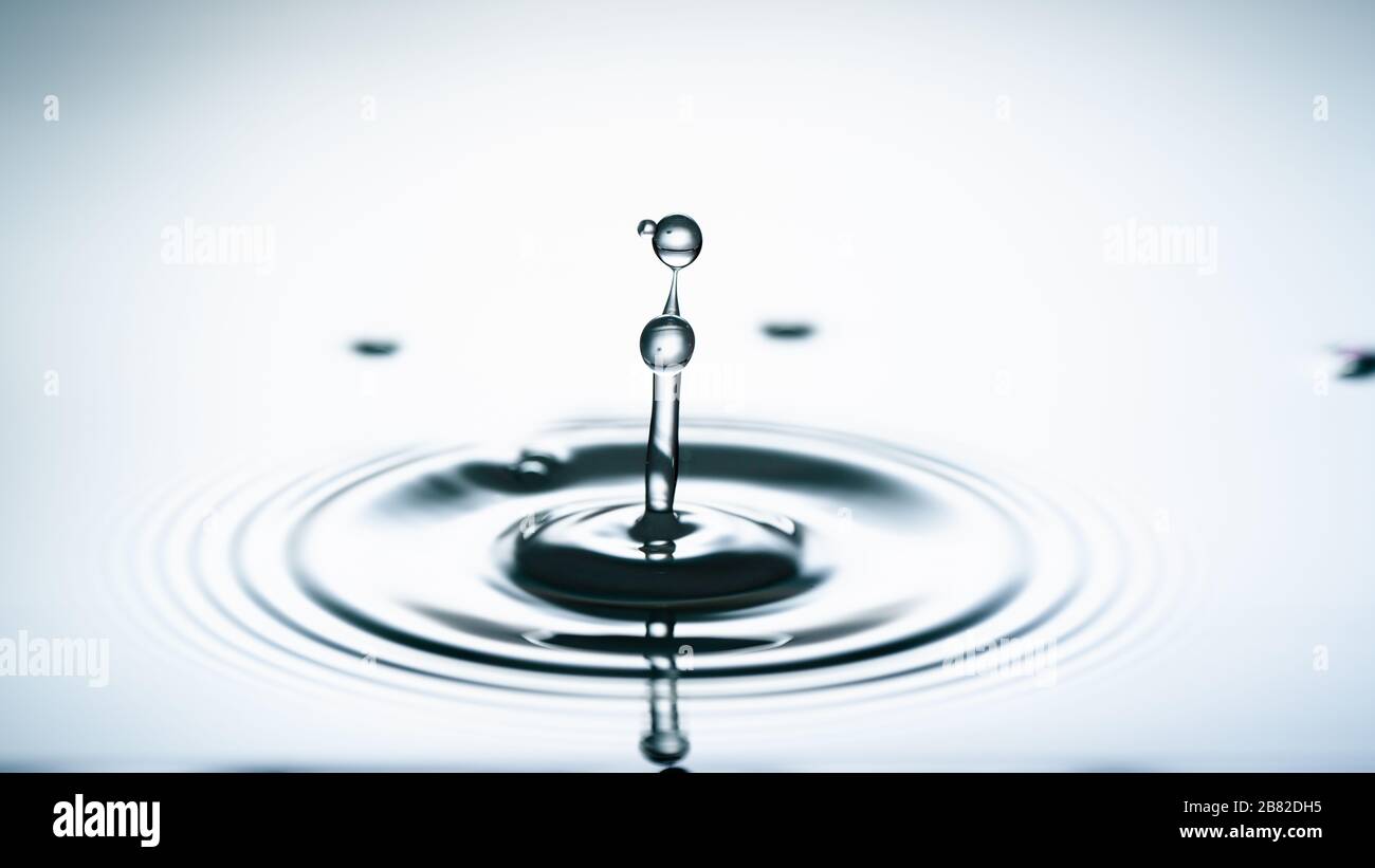 water drop collision. Water splash Stock Photo - Alamy