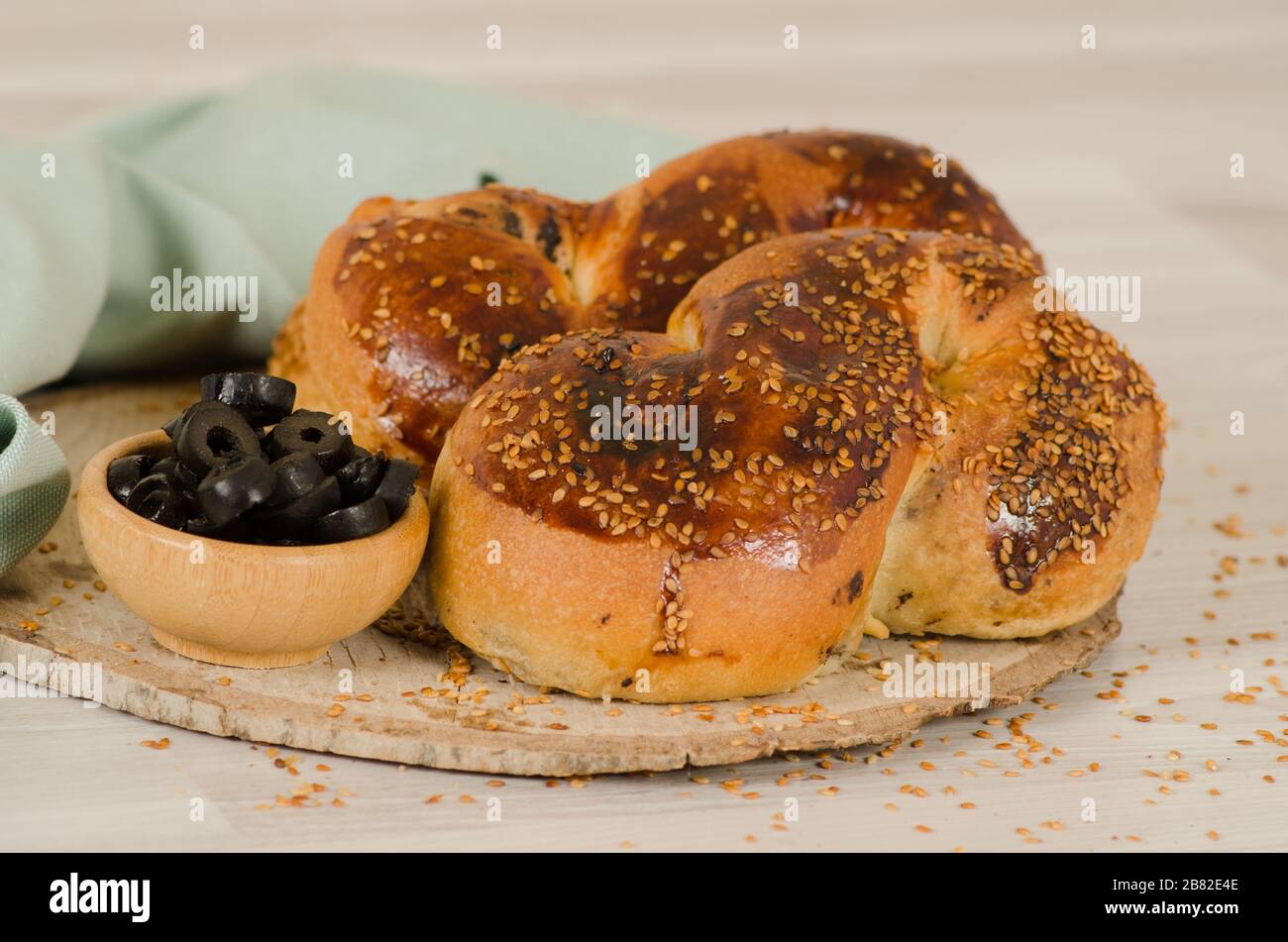 Turkish pastry from turkish cuisine (acma, Pogaca, Simit Stock Photo ...