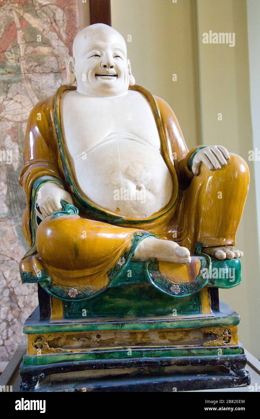 Stoneware figure of a Budai at the British museum in the china and ...
