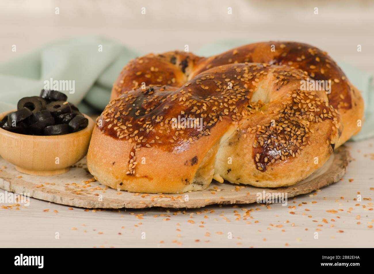 Turkish pastry from turkish cuisine (acma, Pogaca, Simit Stock Photo ...