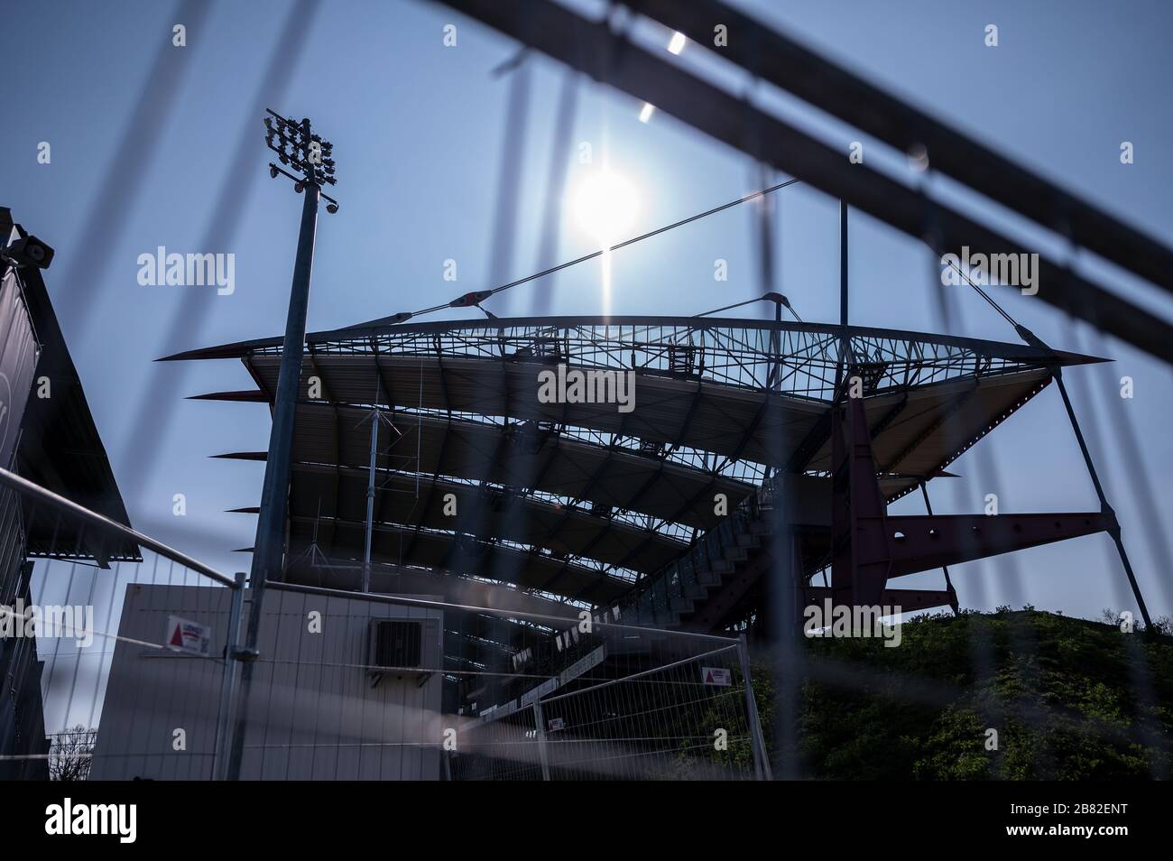 City, Deutschland. 19th Mar, 2020. Exterior view KSC-Wildparkstadion ...