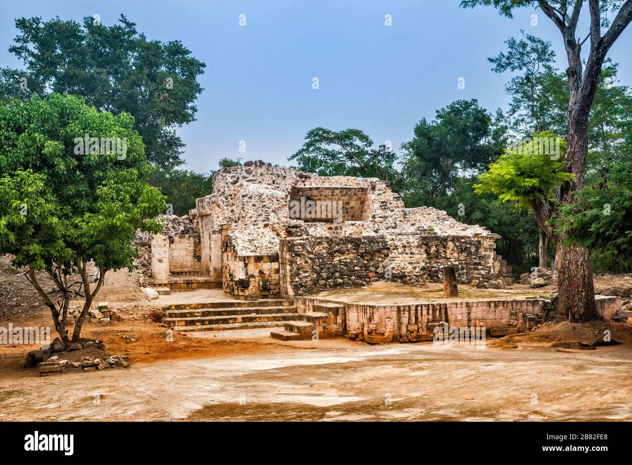 Tohcok Maya ruins near Hopelchen, Yucatan Peninsula, Campeche state ...