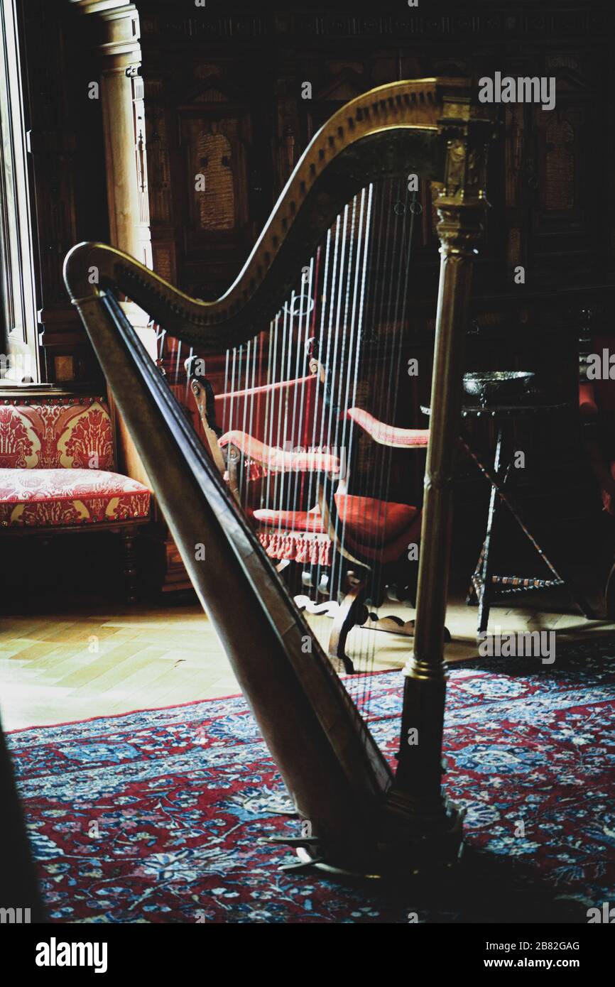 Large harp hi-res stock photography and images - Alamy