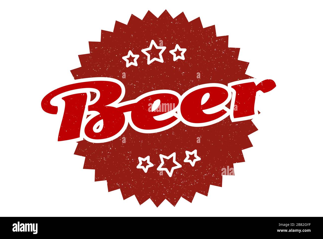 beer sign. beer round vintage retro label. beer Stock Vector Image ...