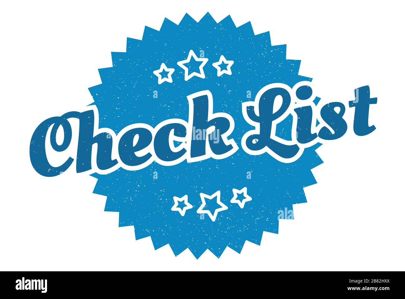 check list sign. check list round vintage retro label. check list Stock ...