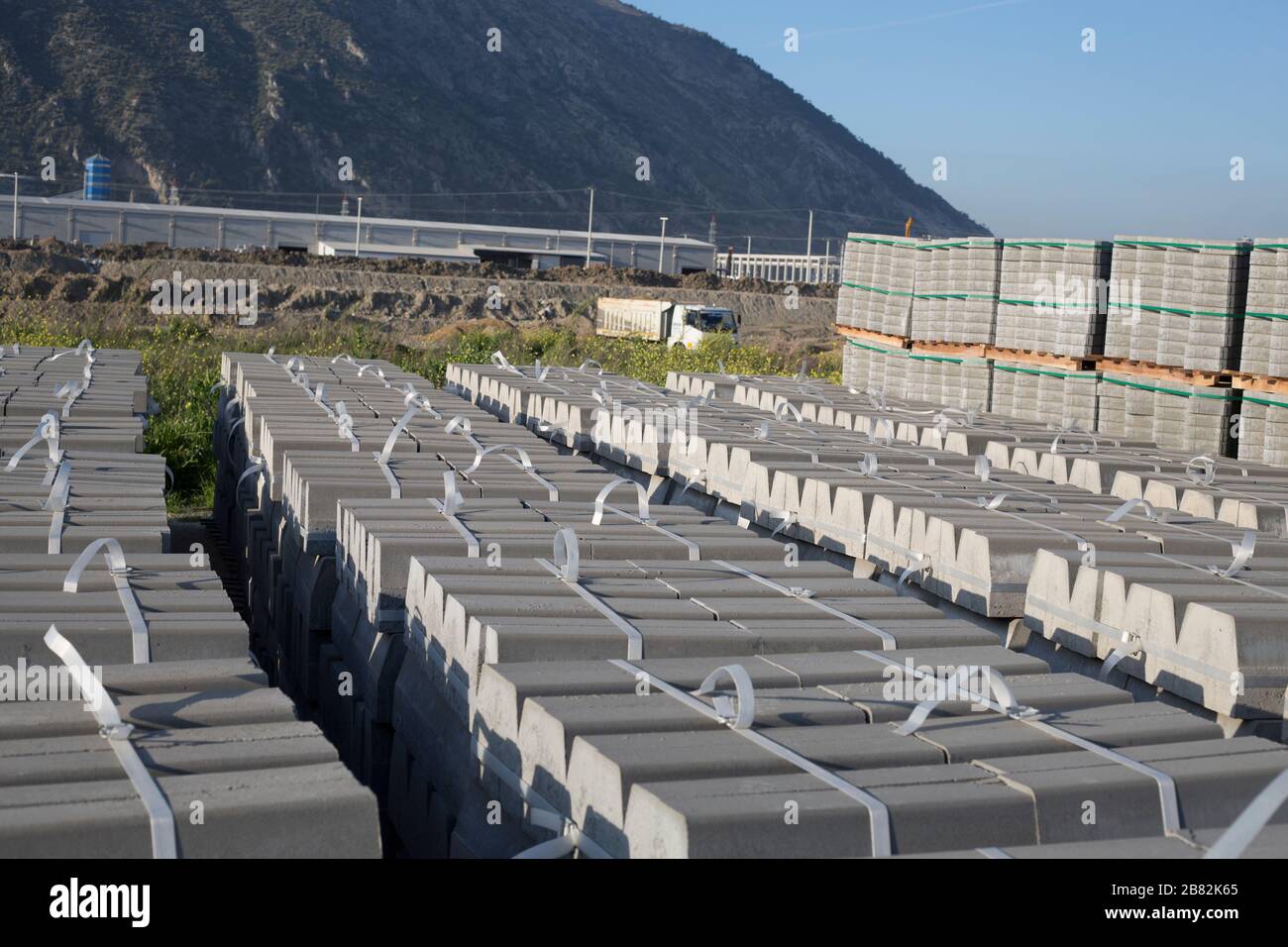 A paving stone factory in Turkey Stock Photo - Alamy