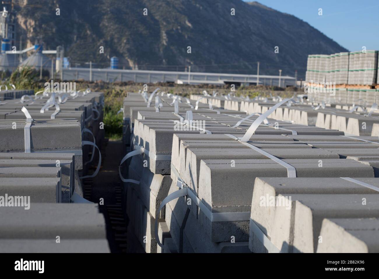 A paving stone factory in Turkey Stock Photo - Alamy