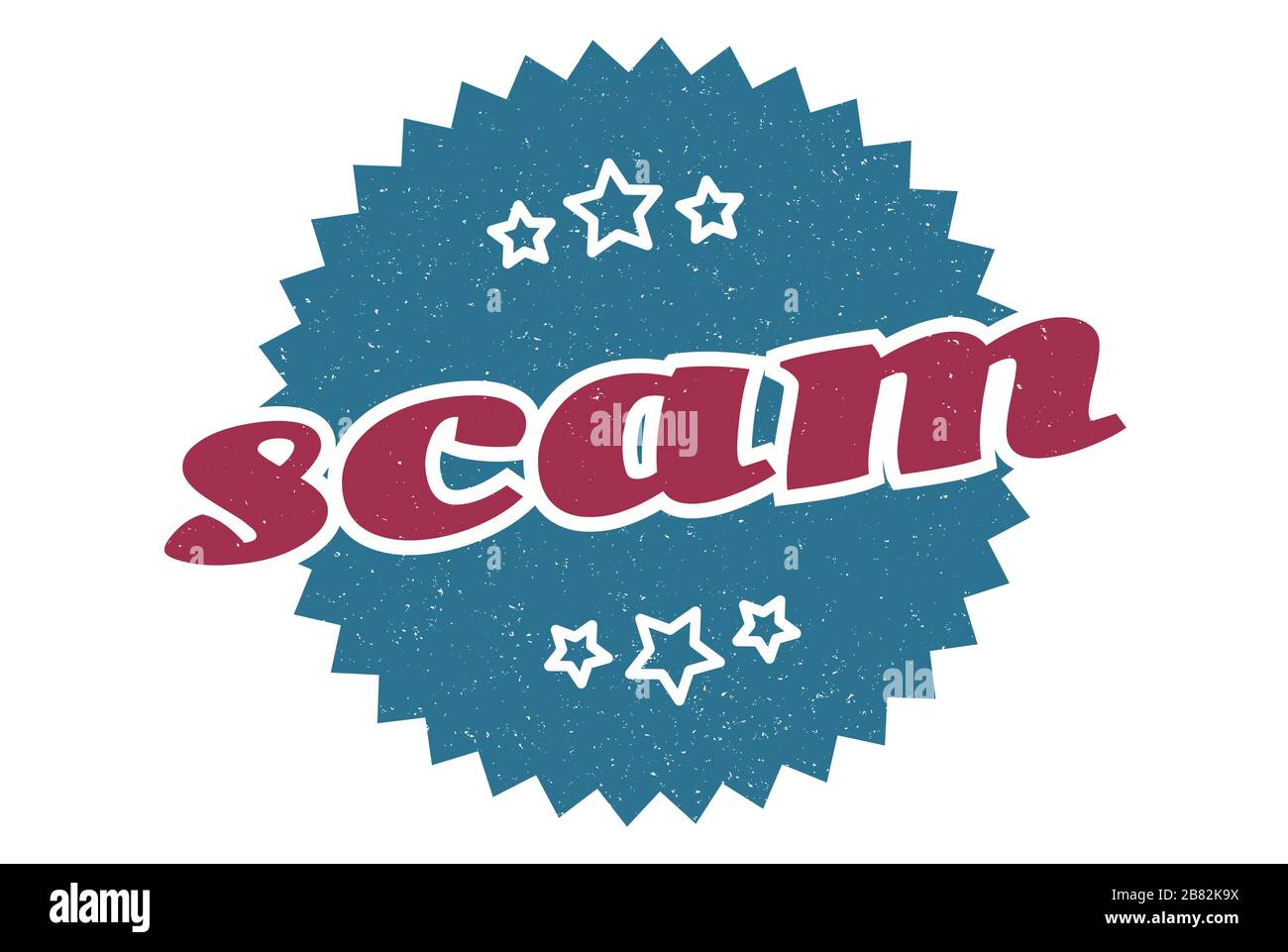 scam sign. scam round vintage retro label. scam Stock Vector Image ...