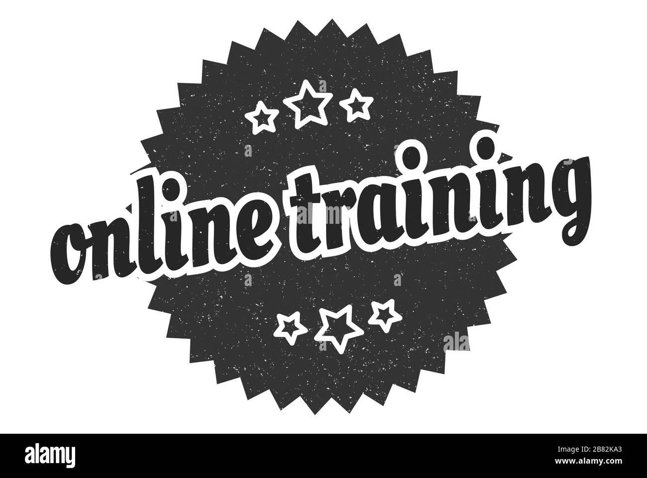 online training sign. online training round vintage retro label. online ...