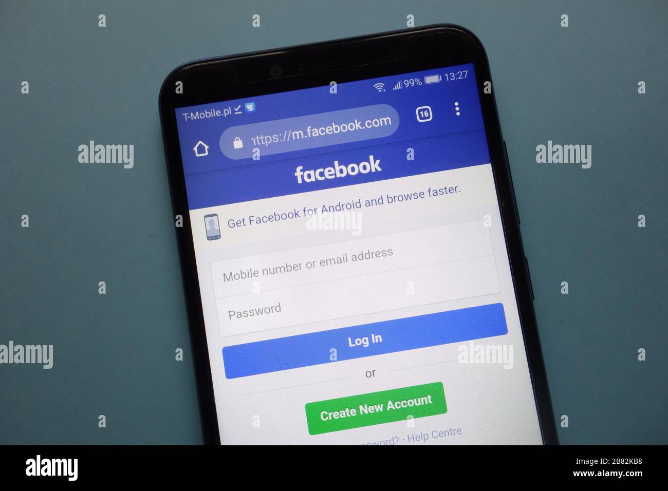 Facebook website on smartphone Stock Photo - Alamy