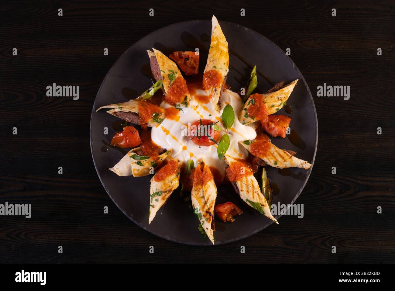 wrap kebab from turkish cuisine Stock Photo - Alamy