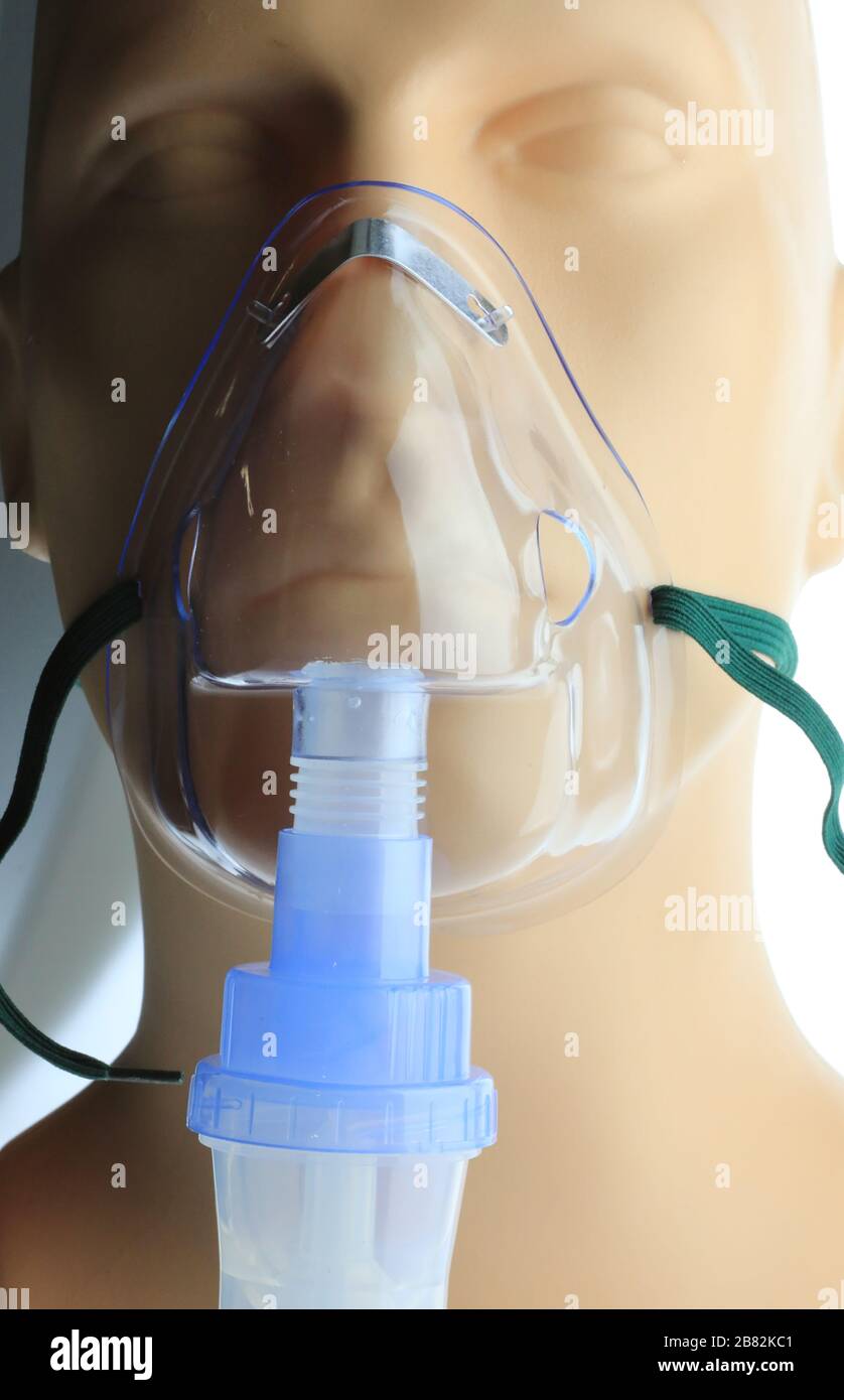 Breathing Respirator mask Stock Photo - Alamy