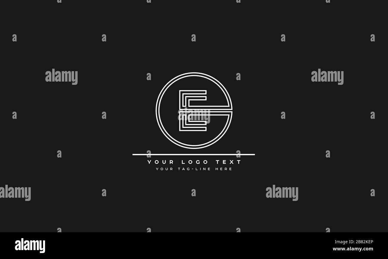 abstract alphabet Letter E, EE logo,icon and Monogram Stock Vector ...