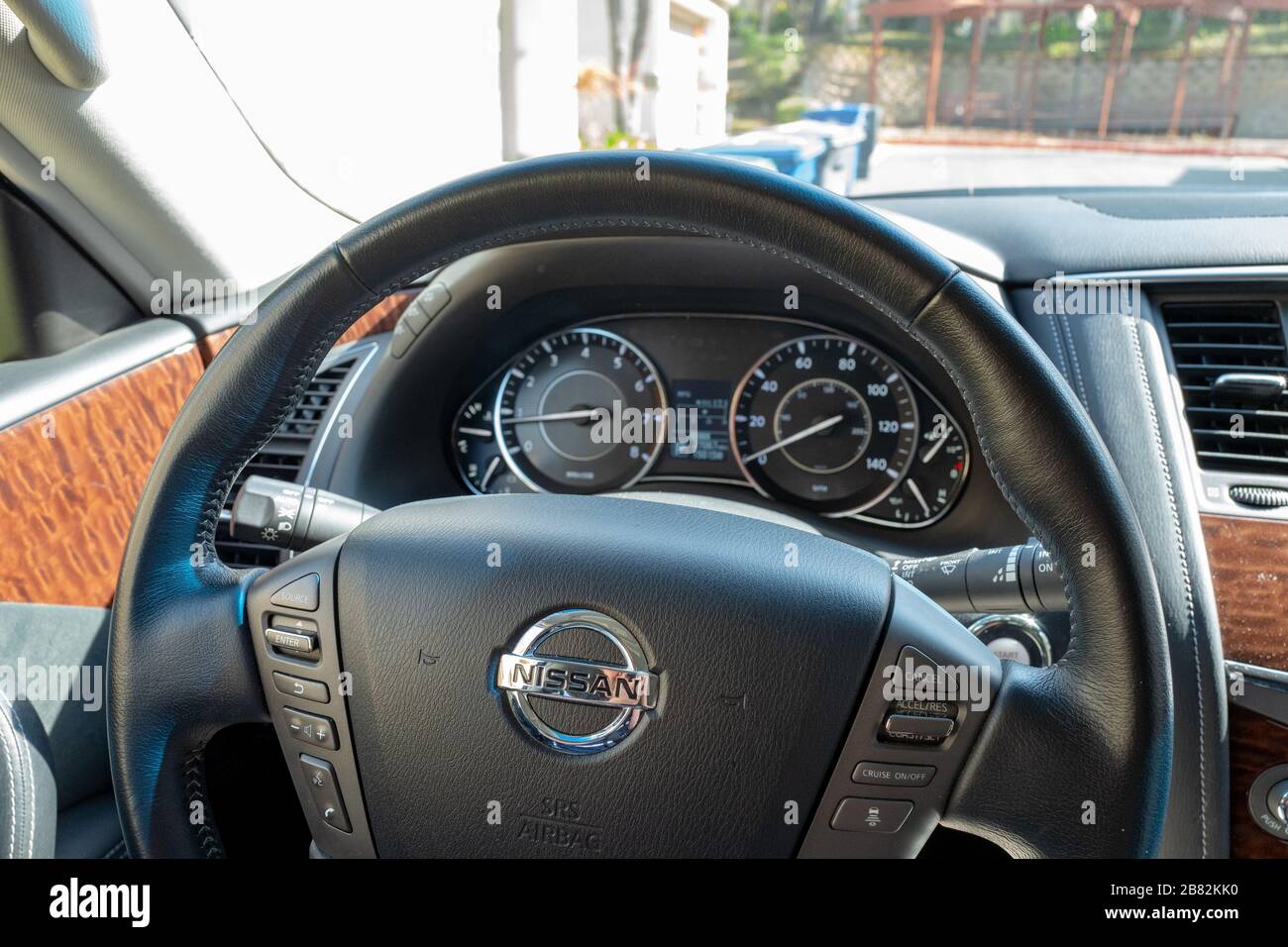 Interior view of Nissan Armada full size Sports Utility Vehicle (SUV ...