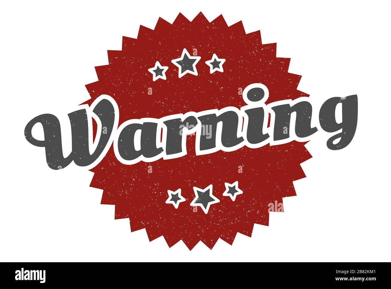 warning sign. warning round vintage retro label. warning Stock Vector ...