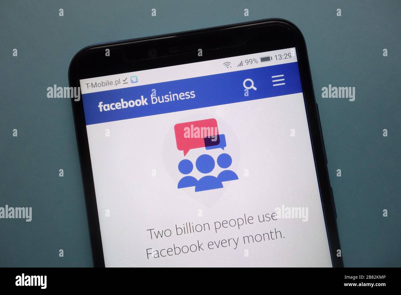 Facebook Business website on smartphone Stock Photo - Alamy