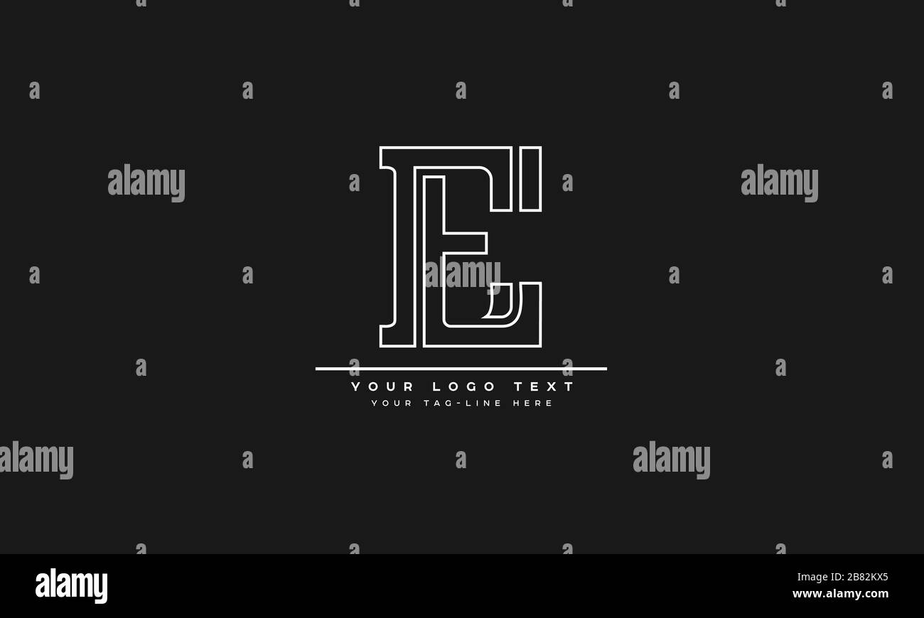 Letter e logo Black and White Stock Photos & Images - Alamy
